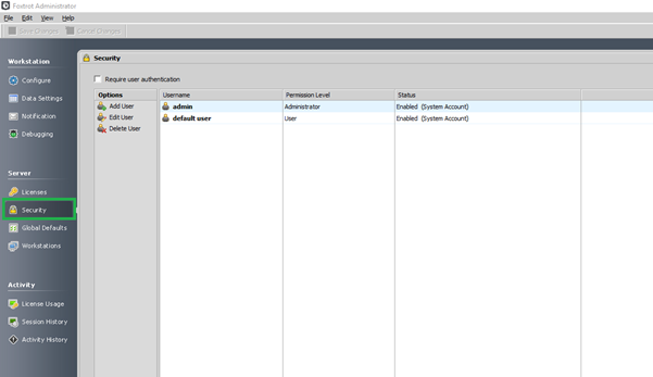 Setup Users – Foxtrot Alliance