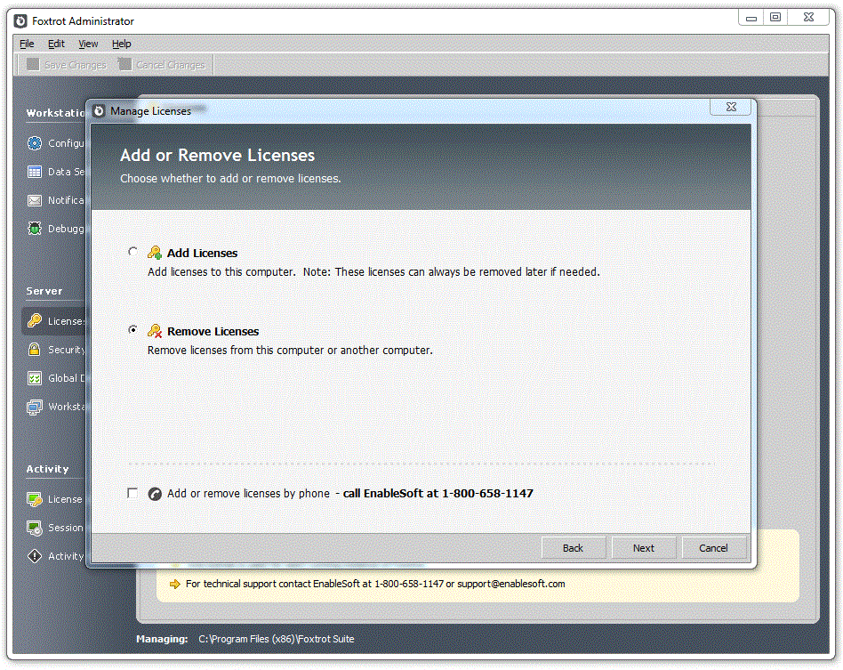 Moving Licenses – Foxtrot Alliance